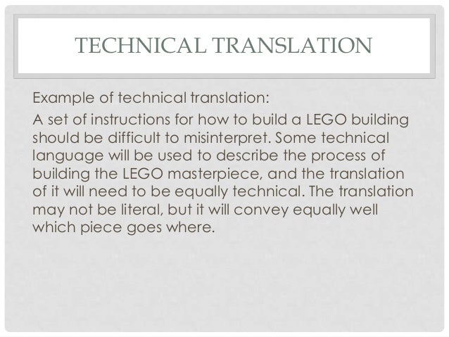 The Different Forms of Translation
