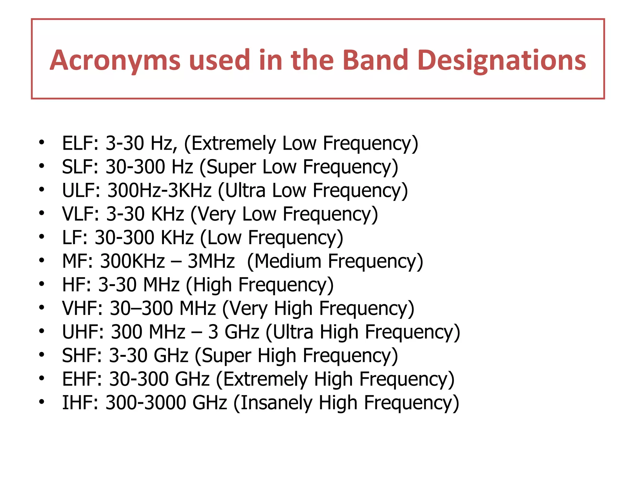 Different frequency ranges | PPT