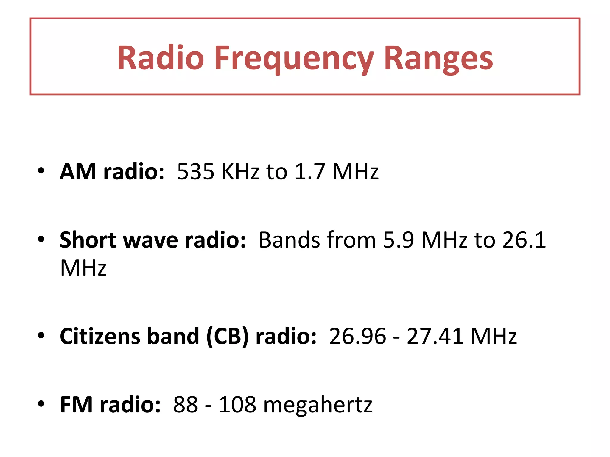 Different frequency ranges | PPT