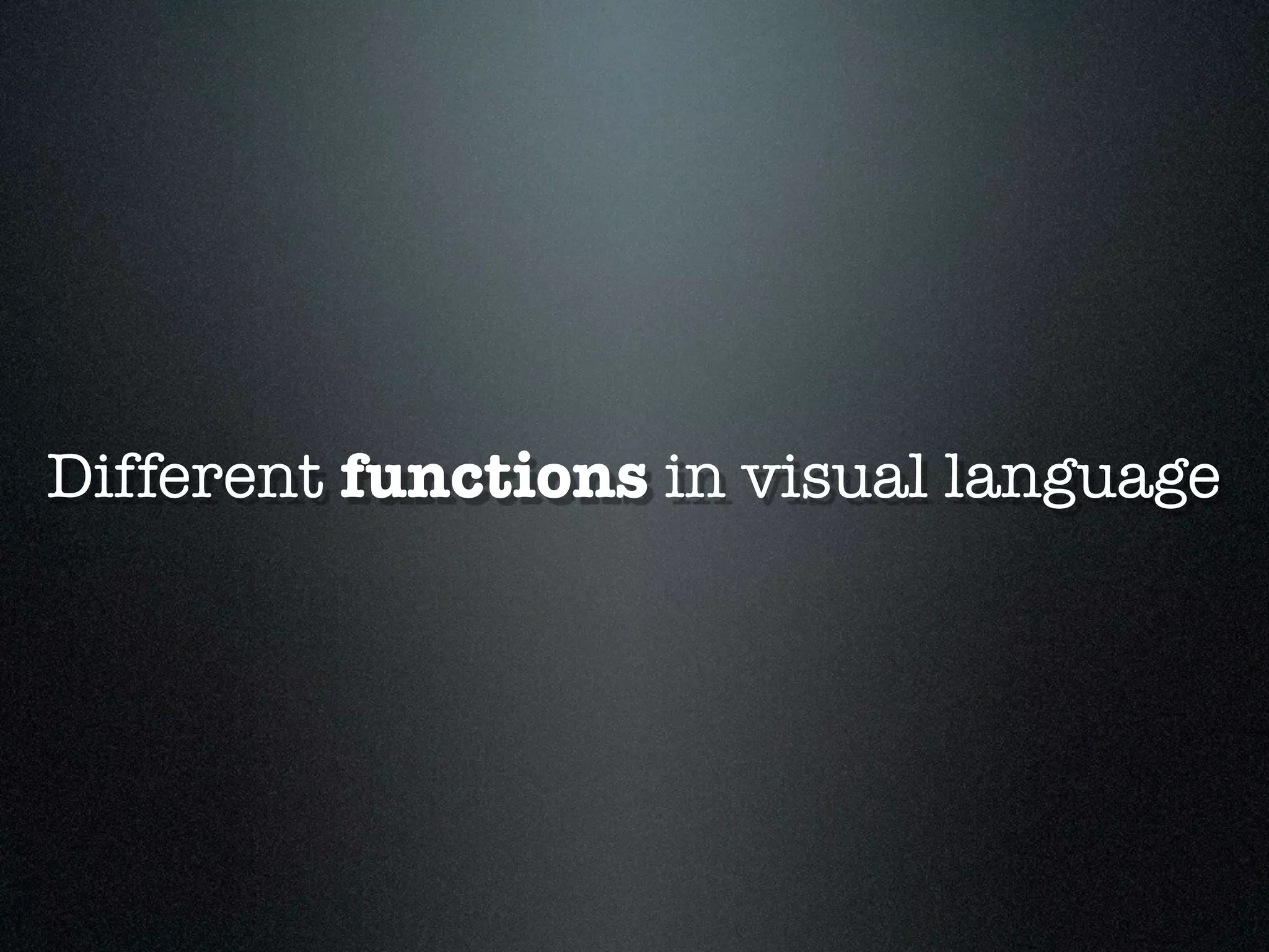 Different functions in visual language | PDF