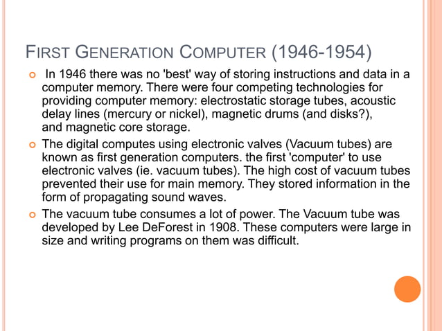 Different generations of computers | PPTX