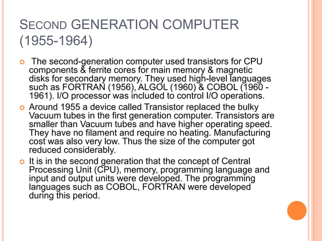 Different generations of computers | PPTX
