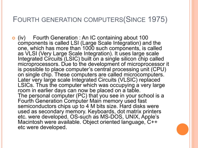 Different generations of computers | PPTX