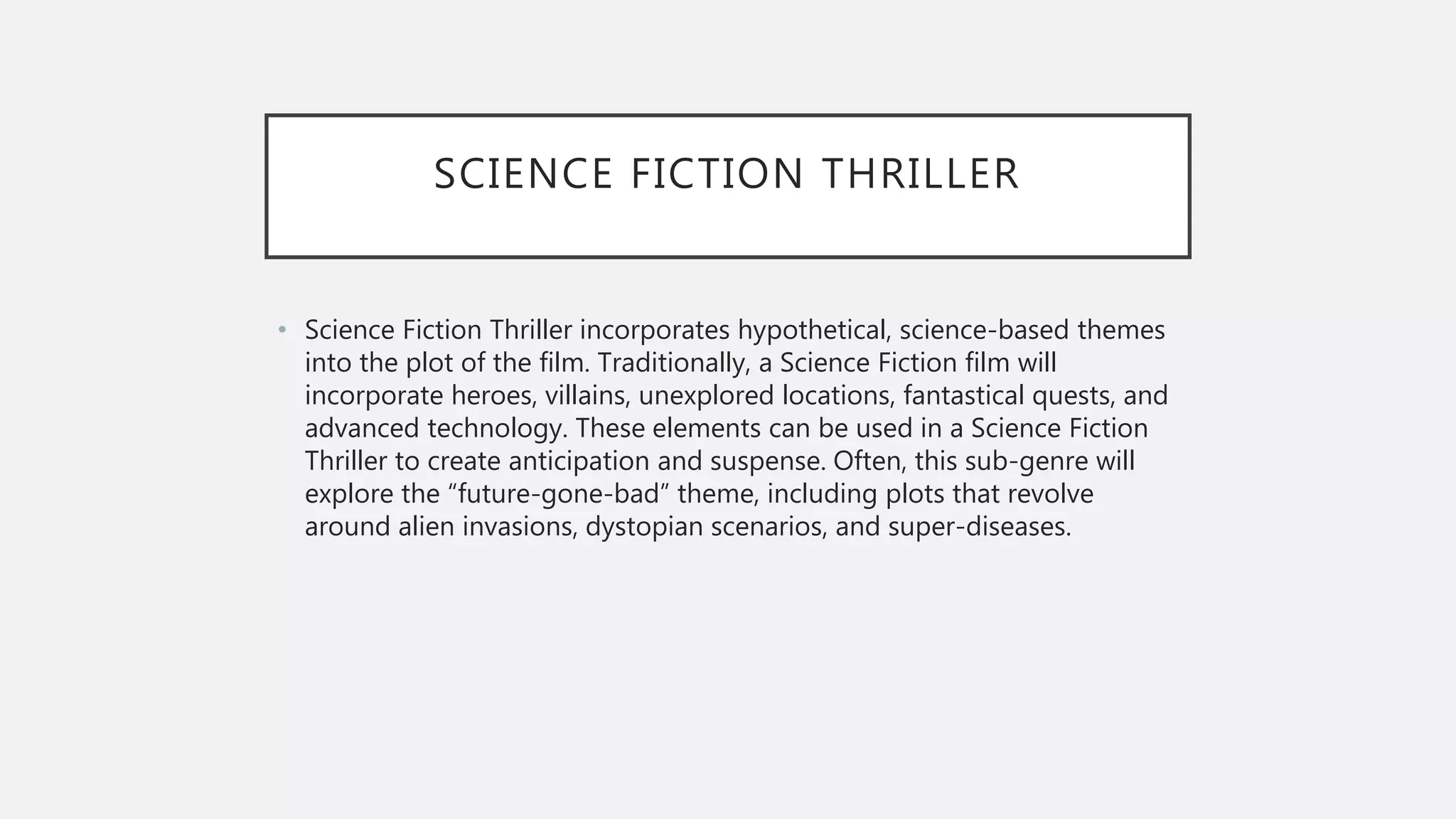 Different genre of thriller | PPTX