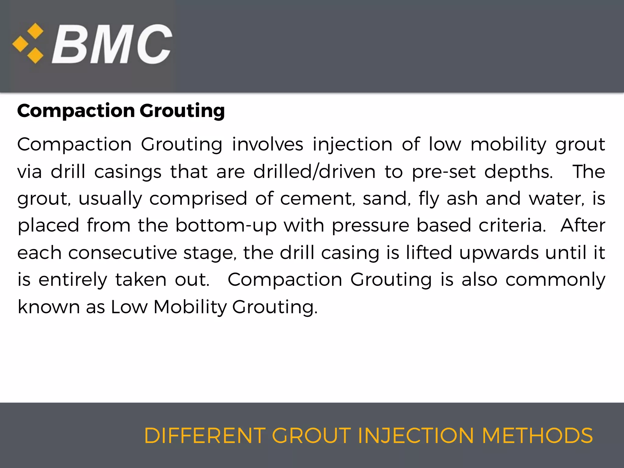 Different grout injection methods | PDF