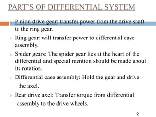 Automobile Differential System | PPTX