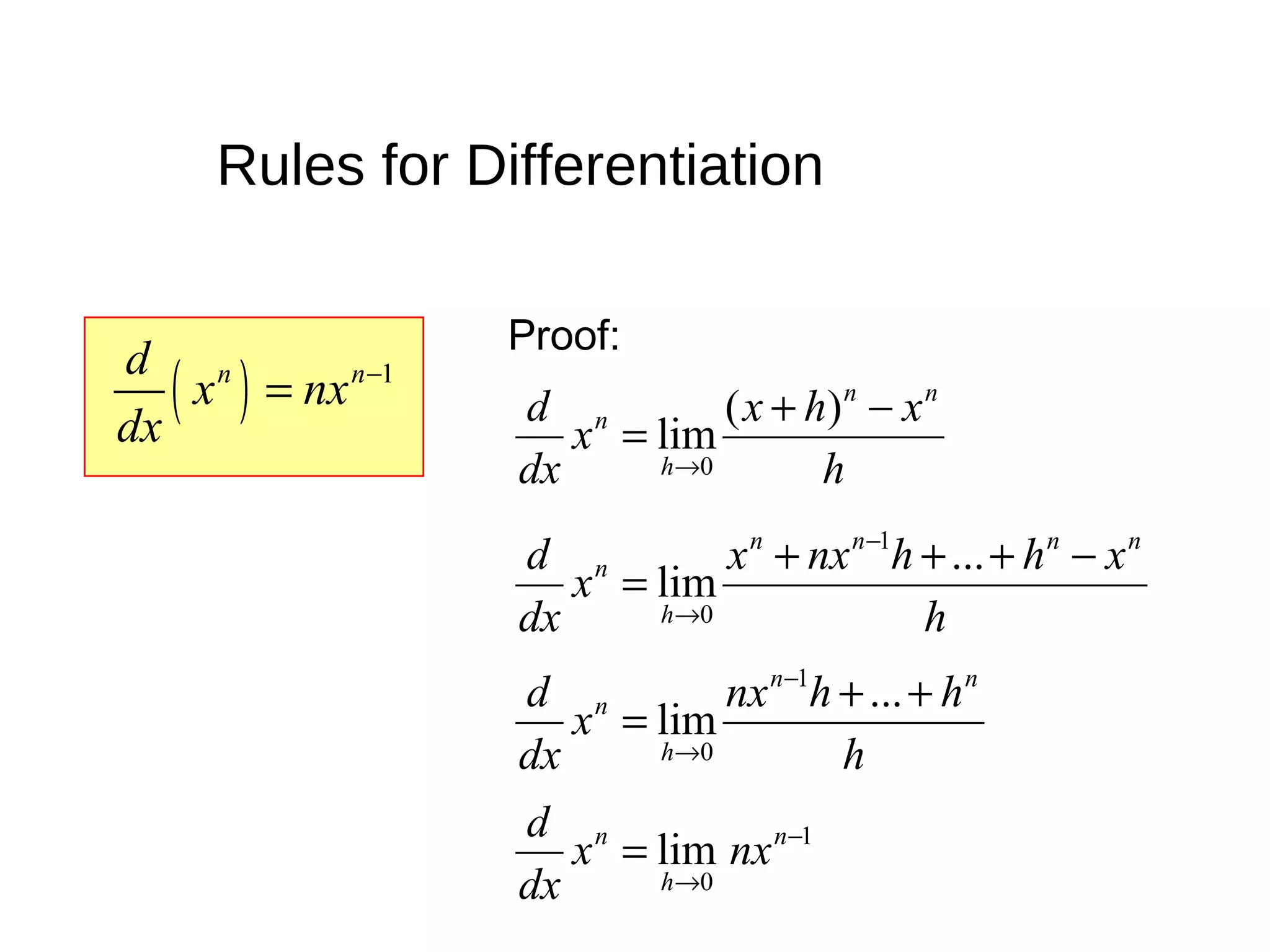 Differential calculus | PPT | Physics | Science