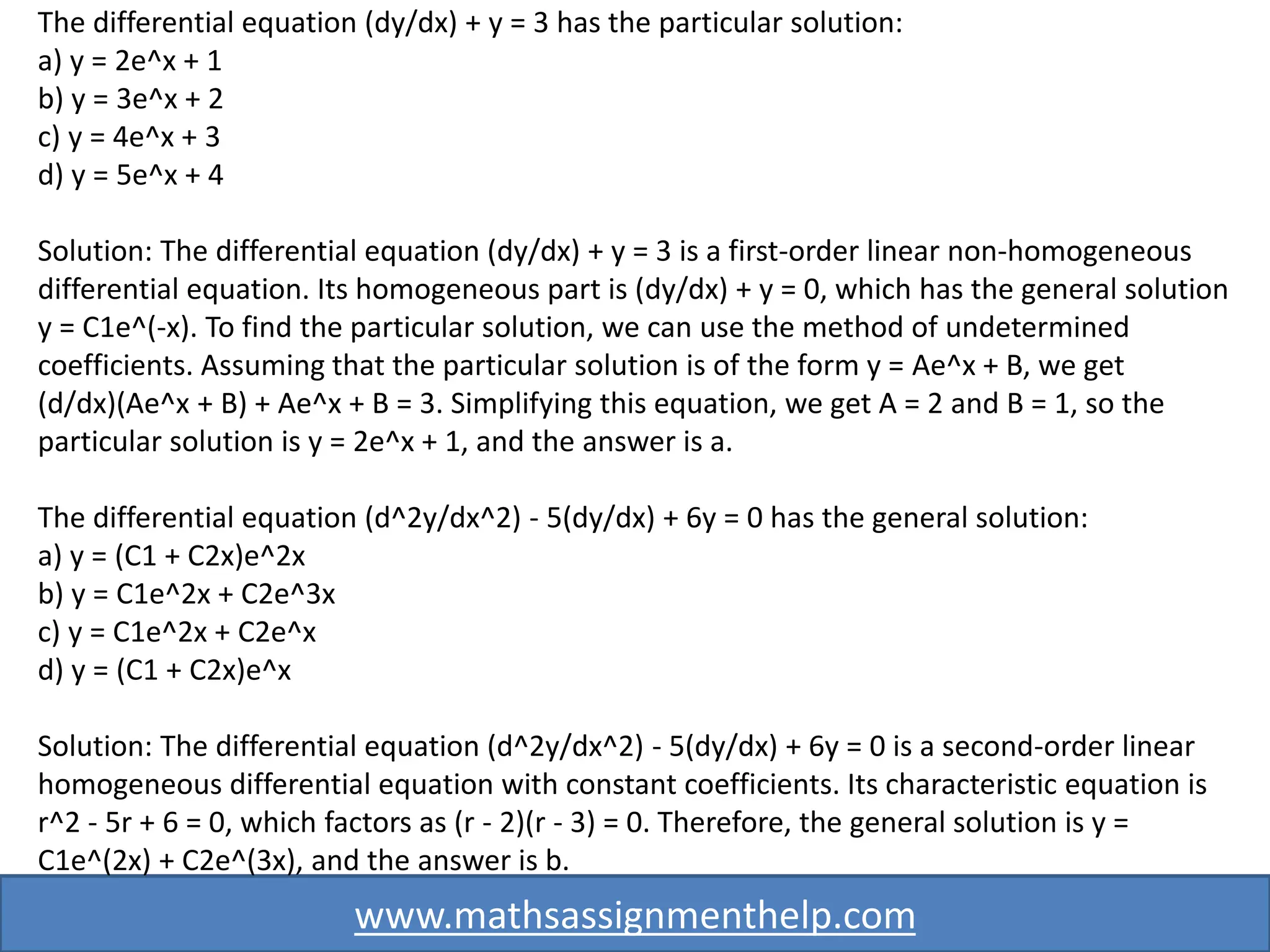 Maths Assignment help | PPT