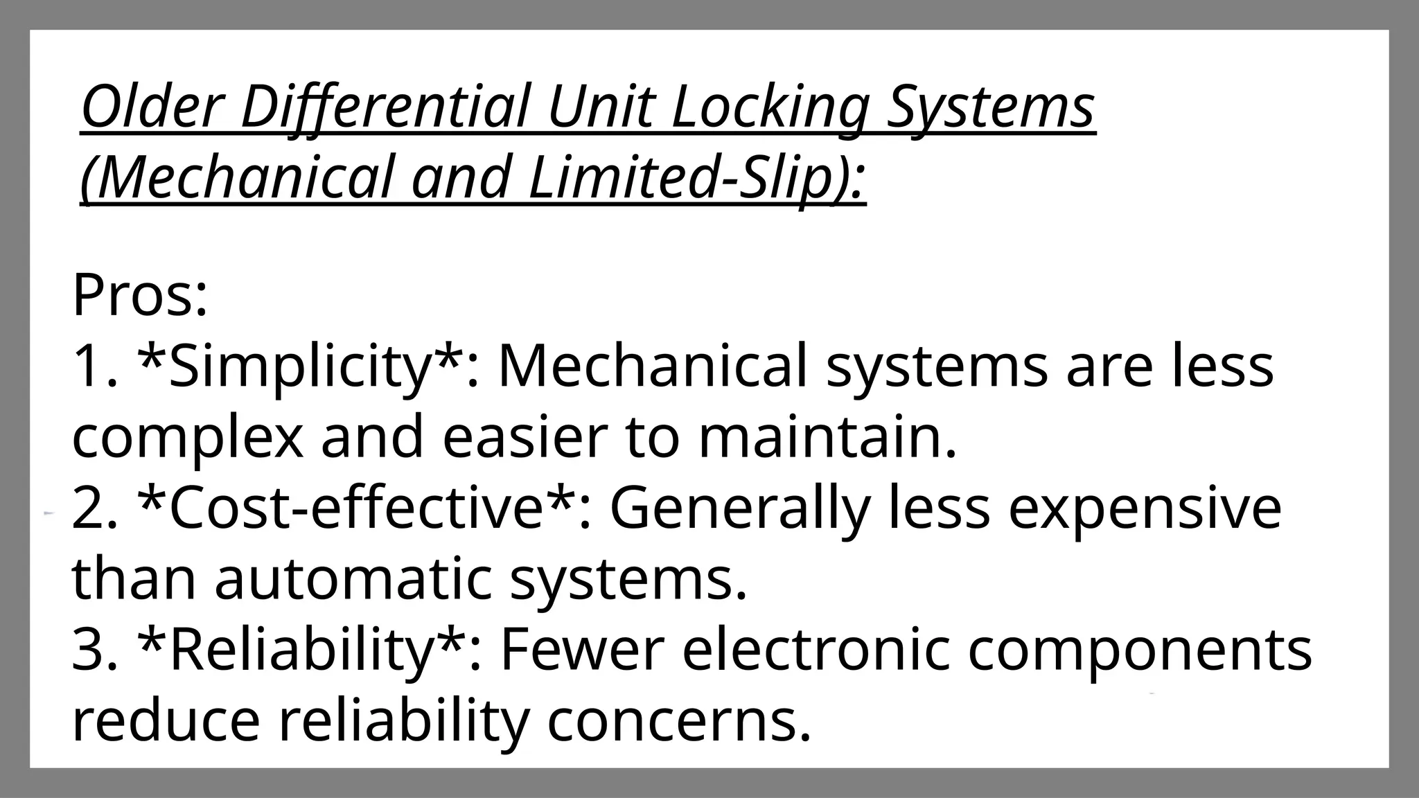 Design of automatic differential unit locking system | PPTX