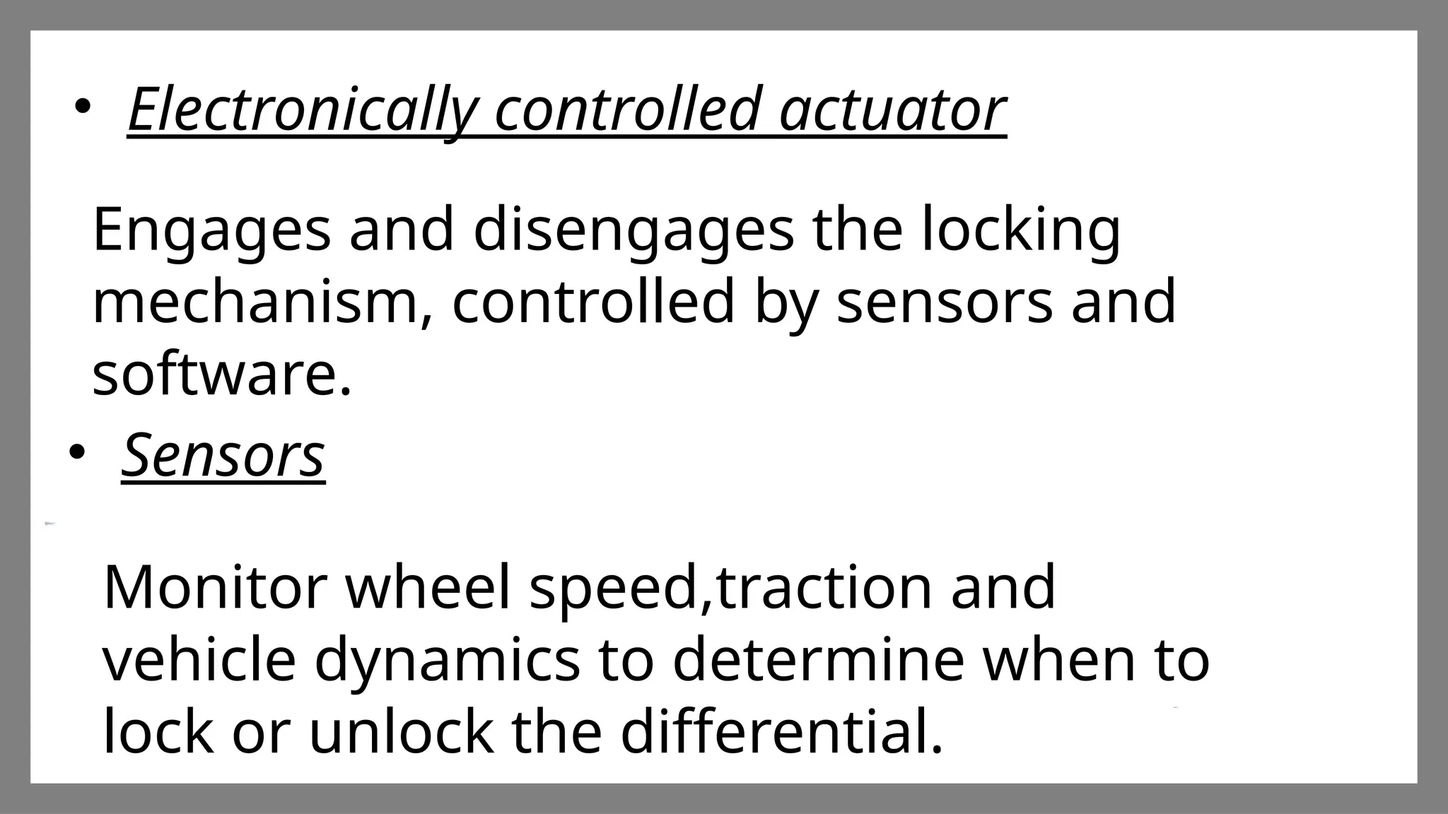 Design of automatic differential unit locking system | PPTX