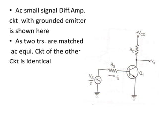 Differential amplifier | PPTX