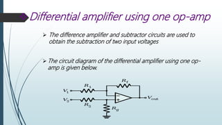 Differential amplifier | PPTX