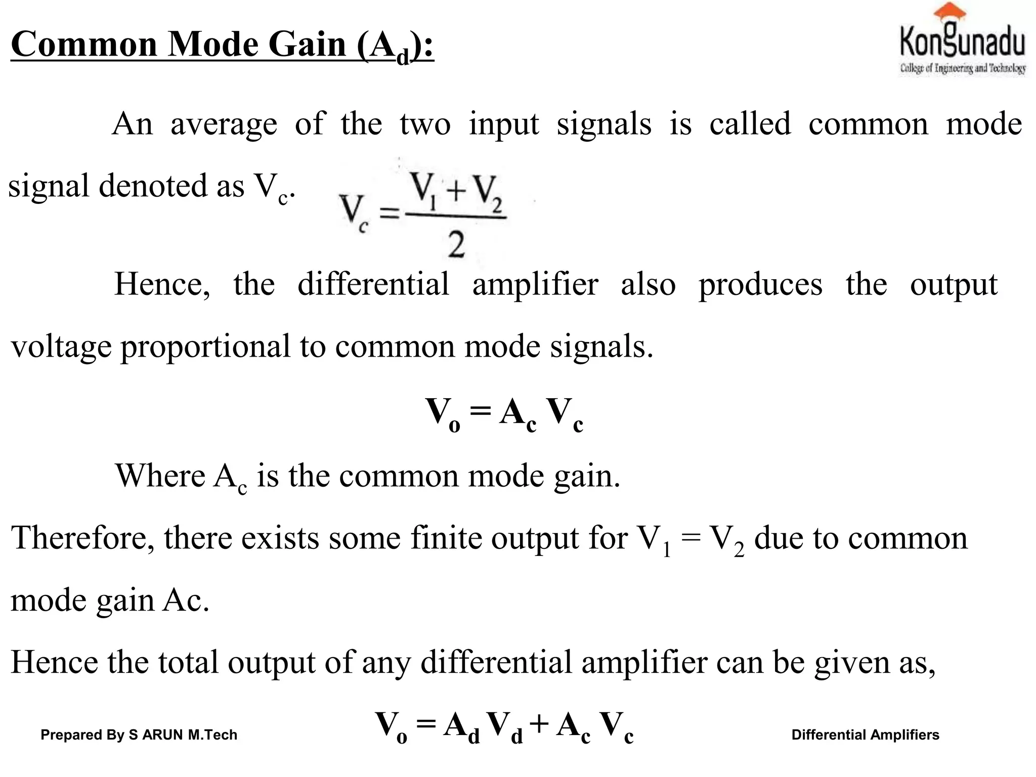 Differential amplifier | PPTX