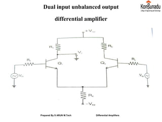 Differential amplifier | PPTX | Digital Audio | Computer Software and Applications