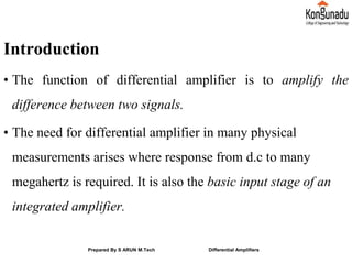 Differential amplifier | PPTX