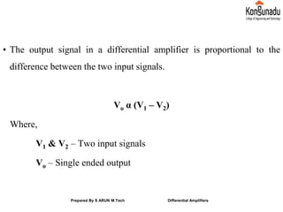 Differential amplifier | PPTX