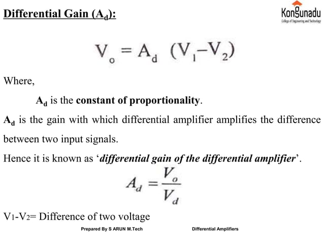 Differential amplifier | PPTX | Digital Audio | Computer Software and ...