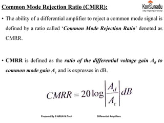 Differential amplifier | PPTX