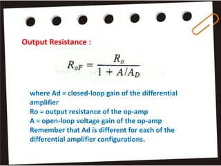 Differential amplifier ac | PPTX