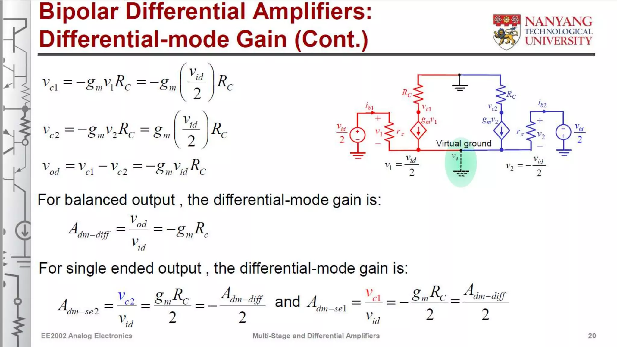 Differential amplifiers (content) | PPTX