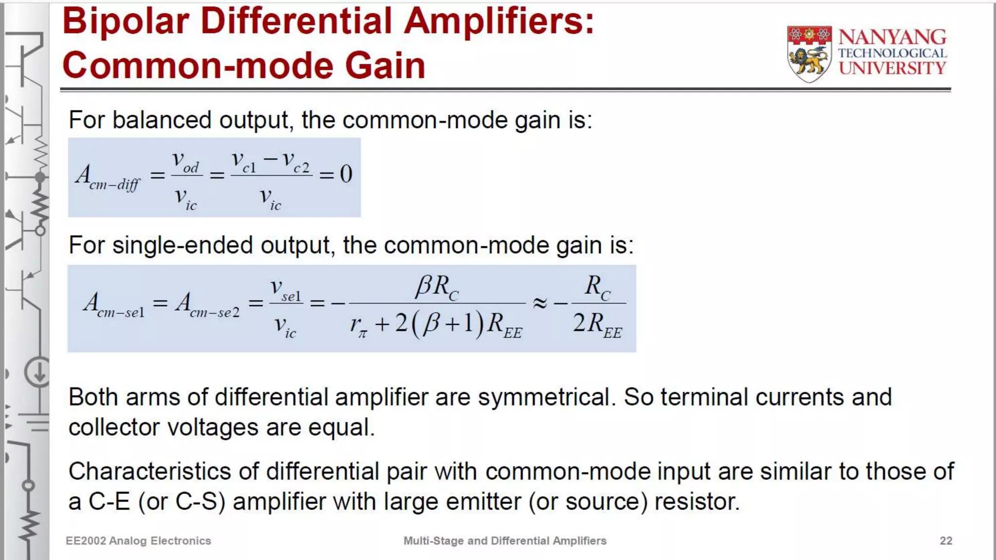 Differential amplifiers (content) | PPTX