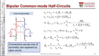 Differential amplifiers using half circuits (content) | PPTX