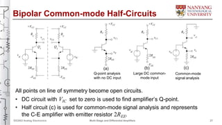 Differential amplifiers using half circuits (content) | PPTX