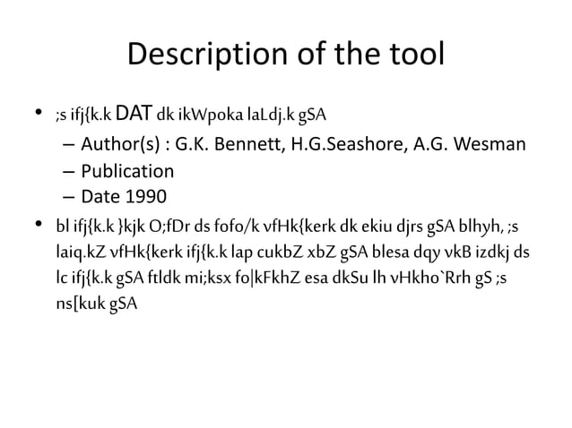 Differential aptitude test (d | PPTX