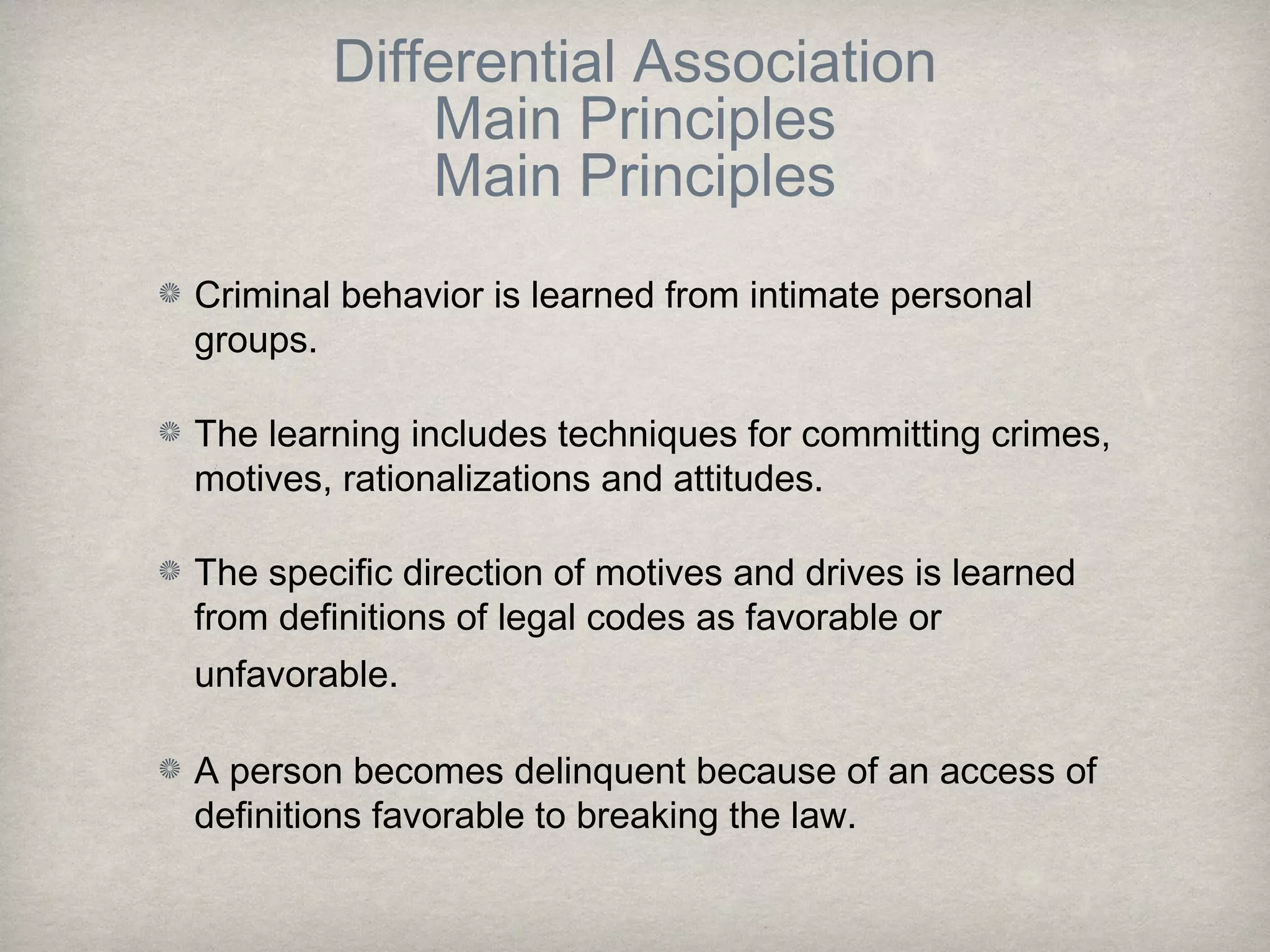 Differential association theory brian cunningham | PPT