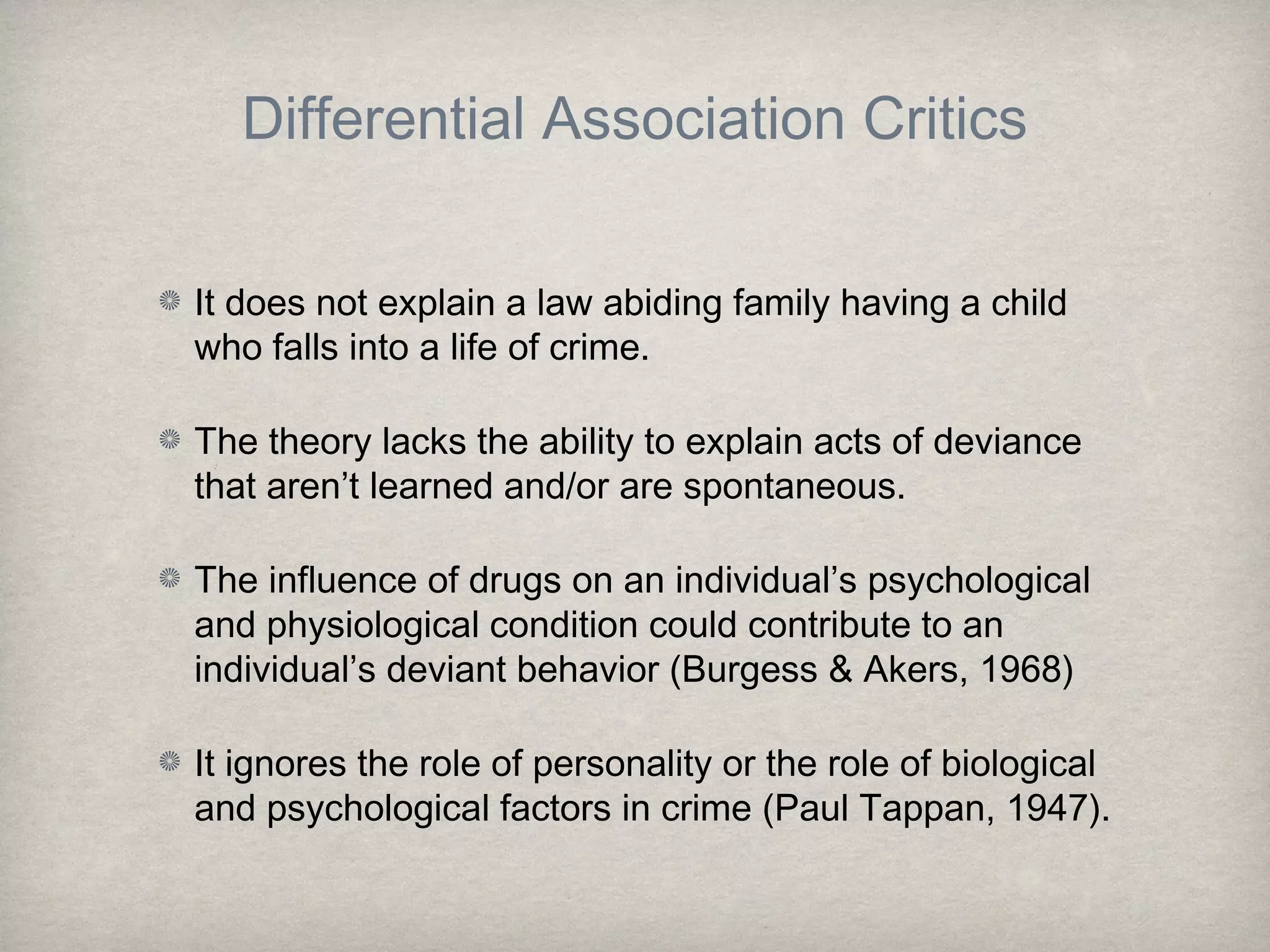 Differential association theory brian cunningham | PPT