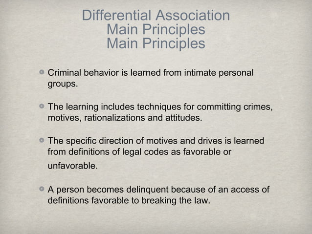 Differential association theory brian cunningham | PPT