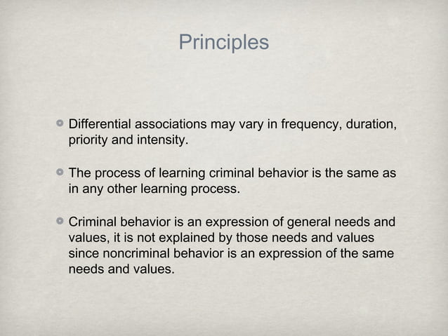 Differential Association Theory- Cunningham | PPT | Crime & Harmful ...