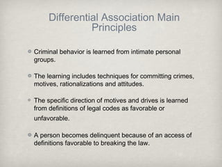 Differential Association Theory- Cunningham | PPT | Crime & Harmful ...