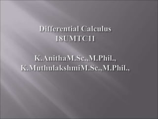 Differential Calculus | PPT