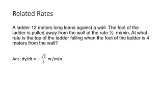 Differential Calculus application of calculus | PPTX
