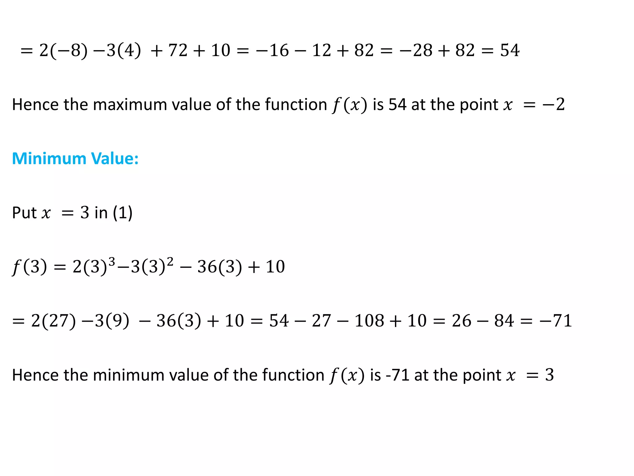 Differential Calculus Maxima Minima Ppt