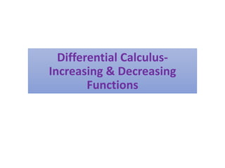 Differential calculus maxima minima | PPT