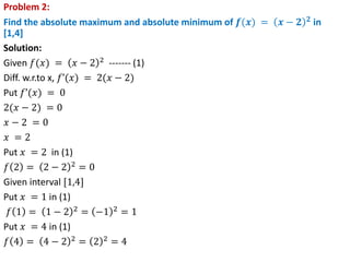 Differential calculus maxima minima | PPTX