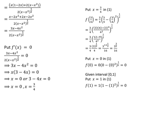 Differential calculus maxima minima | PPT