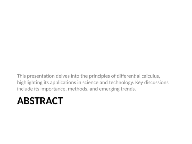 Differential Calculus Presmentation Pptx
