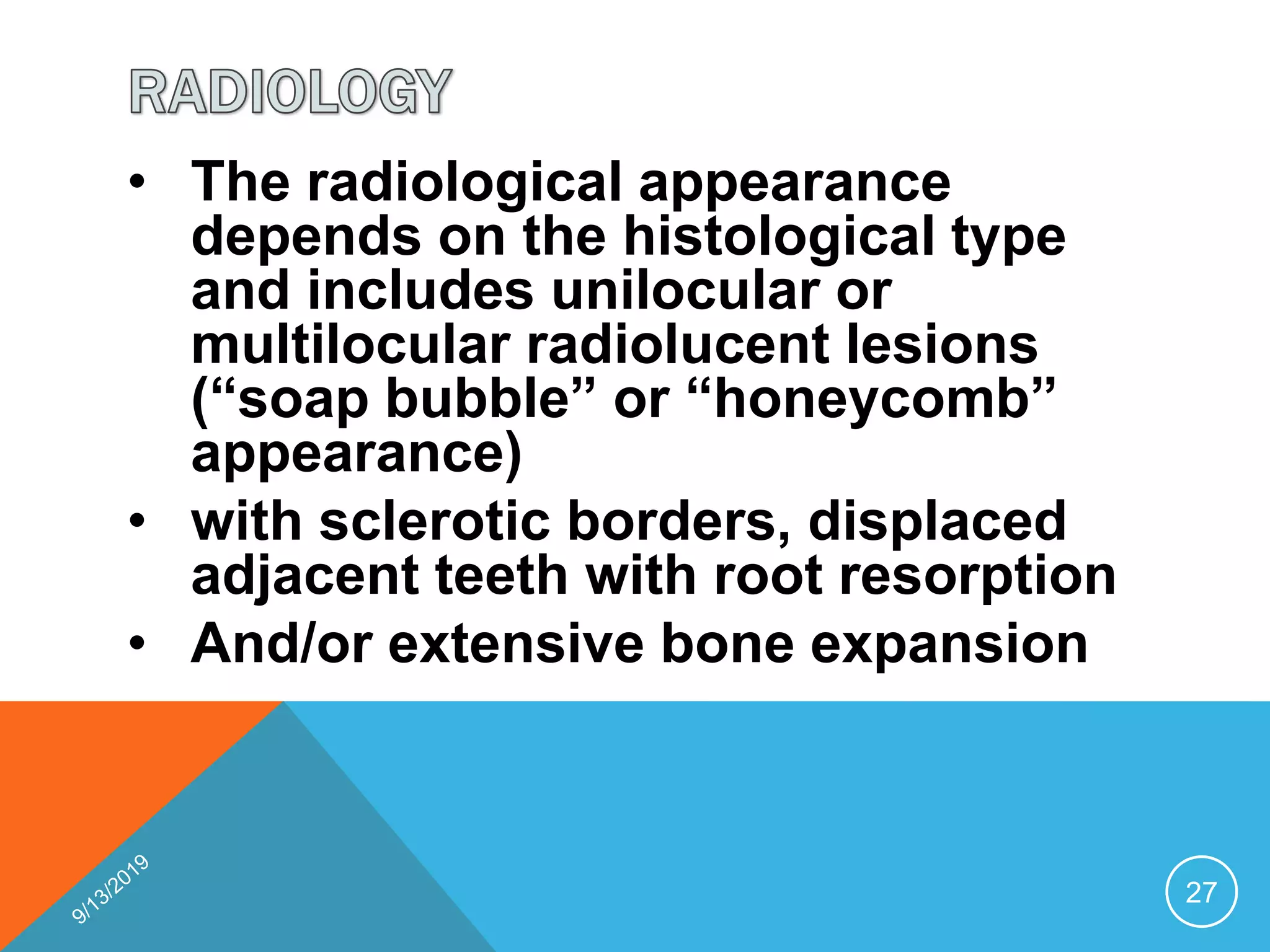 Differential diagnoses and management of mandibular radiolucent lesions ...