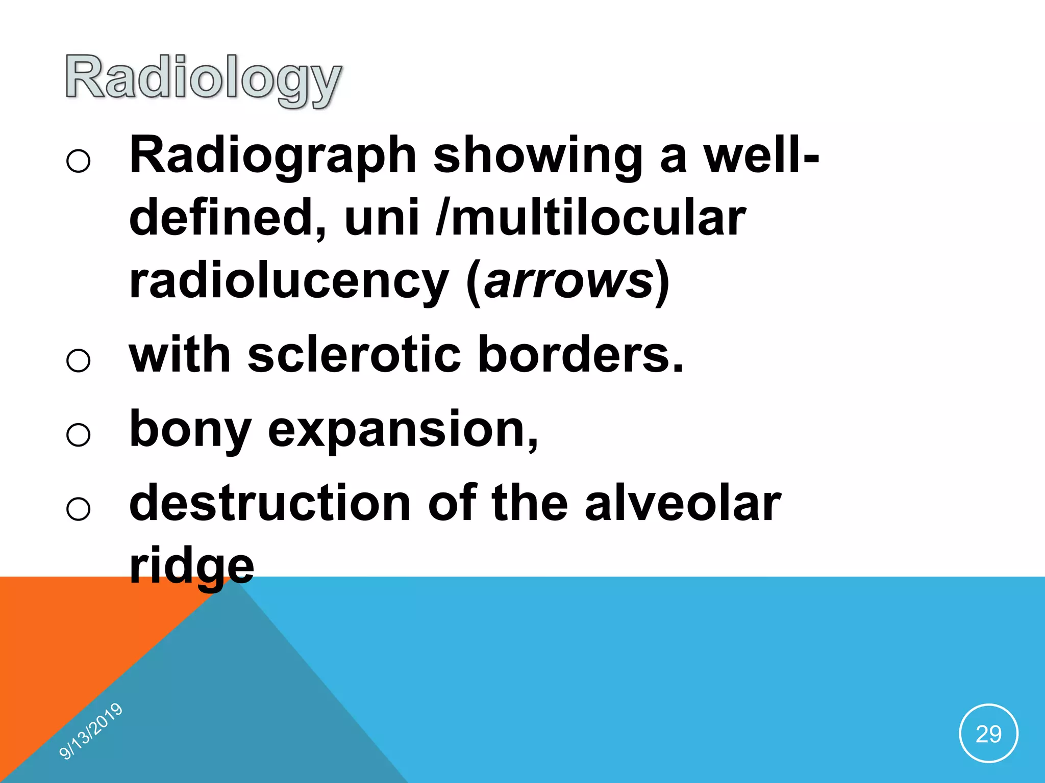 Differential diagnoses and management of mandibular radiolucent lesions ...