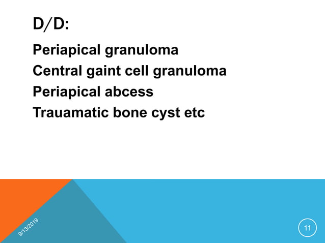Differential diagnoses and management of mandibular radiolucent lesions ...