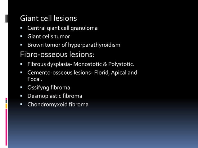 Differential diagnosis and management of radiolucent lesions | PPTX
