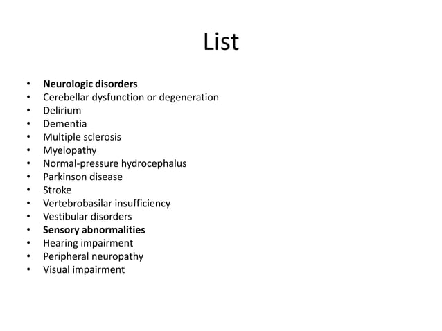 Differential diagnosis balance issues | PPTX