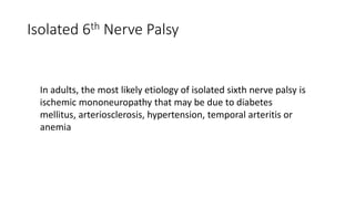 Differential diagnosis in lateral rectus palsy | PPTX