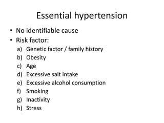 Differential diagnosis of arterial hypertension PPT