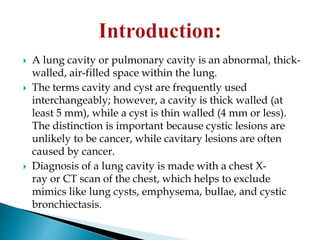 Differential diagnosis of cavitary lung lesions | PPTX