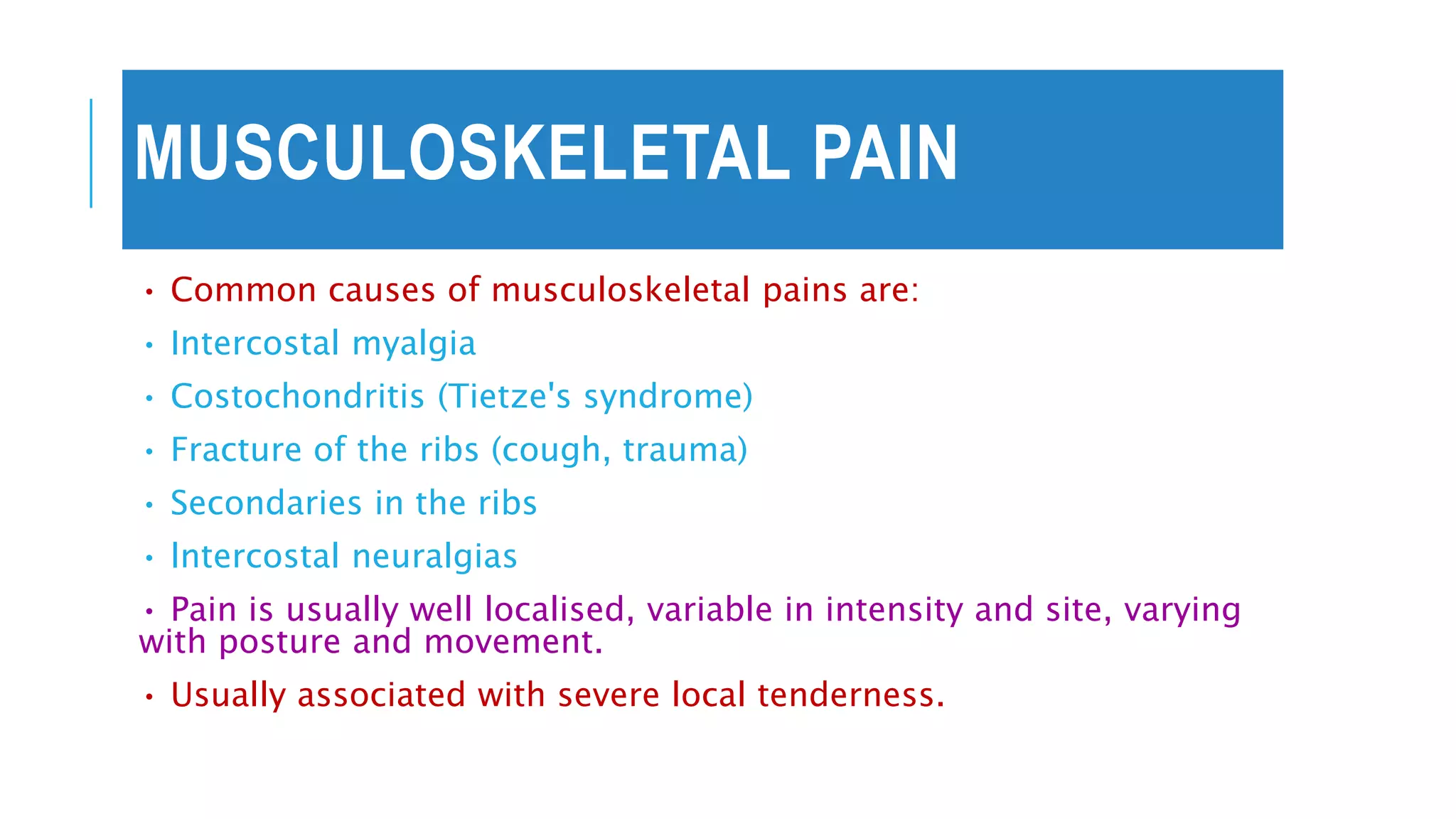 Differential diagnosis of chest pain | PPTX