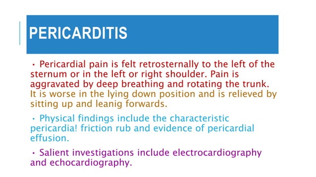 Differential diagnosis of chest pain | PPTX | Heart and Cardiovascular ...